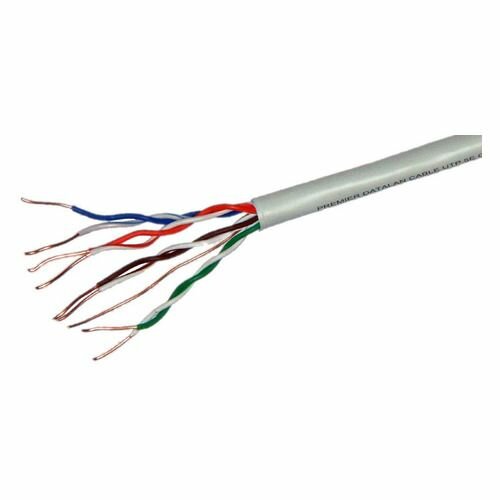 Кабель сетевой PREMIER 23-115 305 UTP, кат.5E, 305м, 4 пары, 26AWG, алюминий омедненный, одножильный, серый