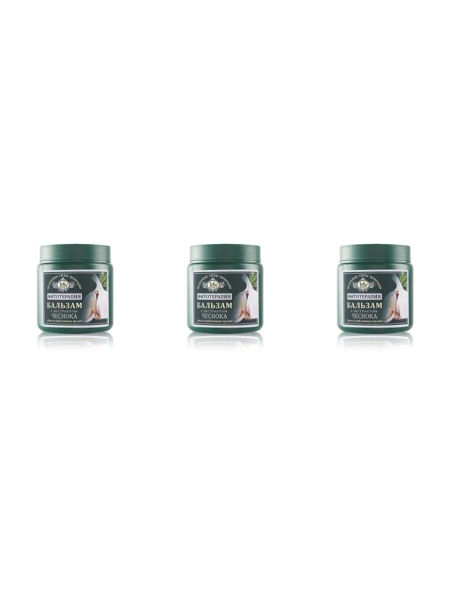Iris Бальзам Фитотерапия для волос с экстрактом чеснока 500мл,3 шт
