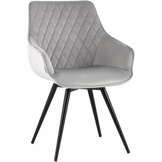 Стул обеденный Stool Group вращающийся Сеул велюр светло-серый