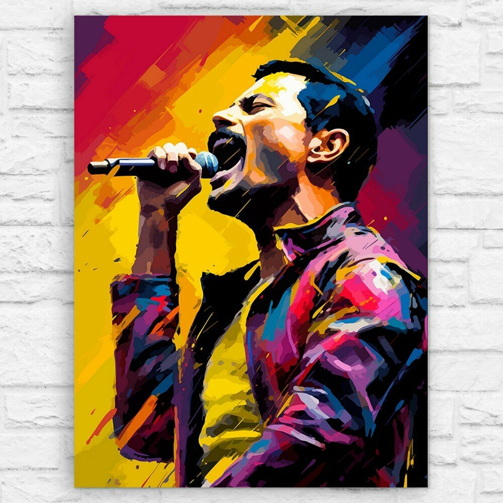 Картина по номерам на холсте музыка Queen (Фредди Меркьюри) - 12608 В 30x40