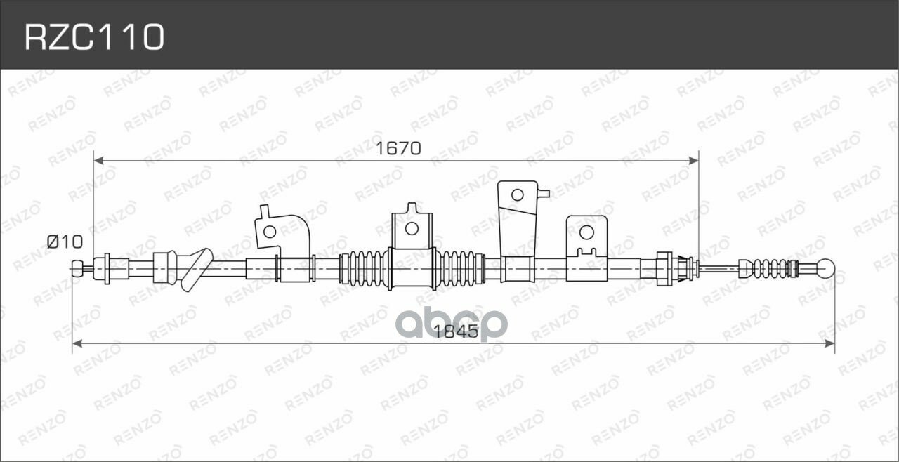 RENZO RZC110 Трос стояночного тормоза левый Renzo RZC110