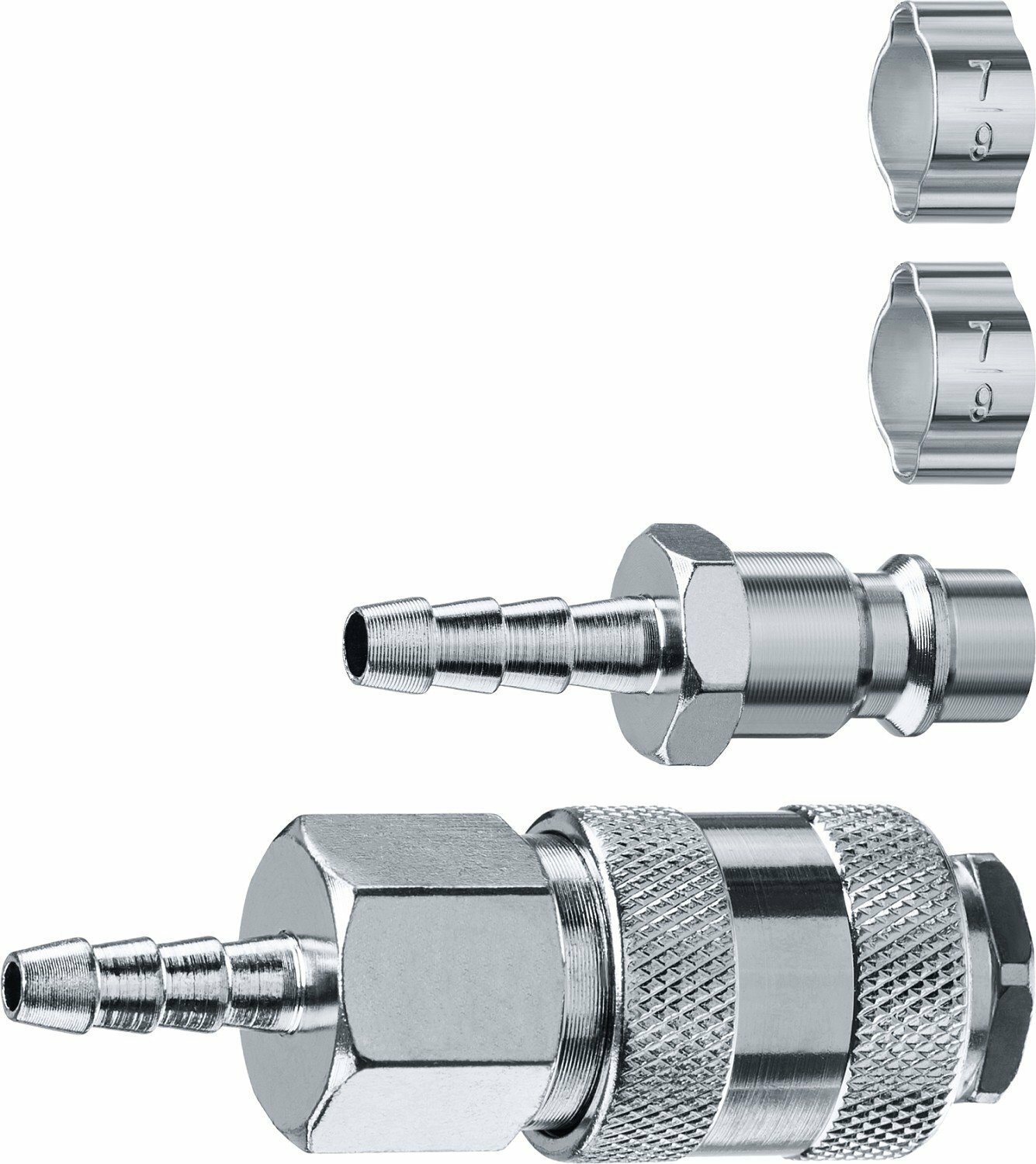 Набор штуцеров и хомутов ЗУБР Профессионал штуцер елочка 6 мм рапид муфта и штуцер-штуцер 6 мм с обжимными хомутами 2 шт