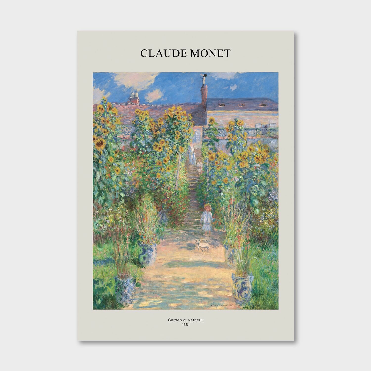 Постер для интерьера Postermarkt, Клод Моне Сад художника в Ветёе, 50х70 см