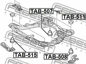 Сайлентблок подрамника FEBEST TAB515