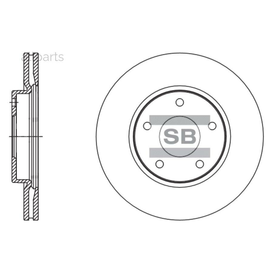 SANGSIN BRAKE SD4245 диск тормозной передний!\ Nissan Juke 1.2-1.6i/DCi 10>