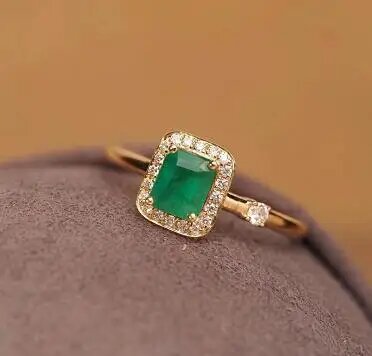 Кольцо, циркон, хромдиопсид