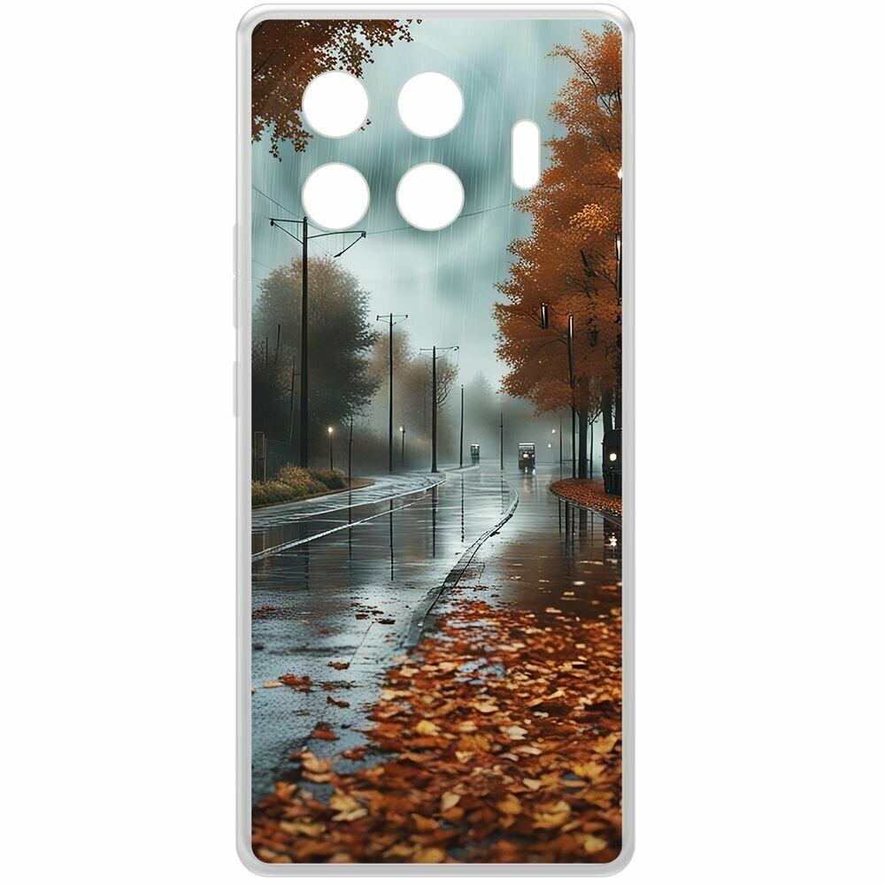 Чехол-накладка Krutoff Clear Case Осенний дождь для TECNO Spark 20 Pro+