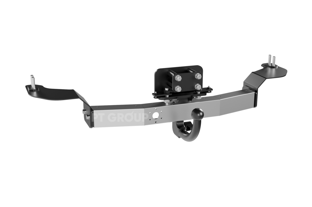 Фаркоп с нержавеющей накладкой на Toyota Land Cruiser 200 2007-2021, Lexus LX 2007-2022 без подрезки бампера(без электрики) арт. TLC-07-991424.00