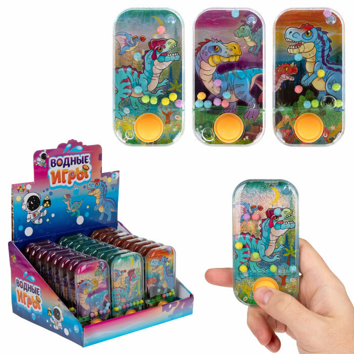Игра с водой 1TOY забрось мячики динозавры в ассортименте 1шт