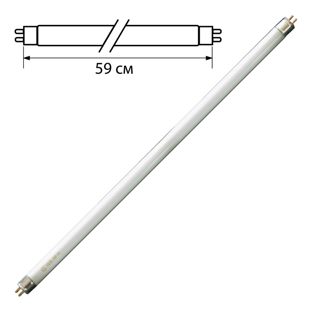 Упаковка 25 шт. Лампа люминесцентная OSRAM L18/640, 18 Вт, цоколь G13, в виде трубки, длина 59 см, хол. белый свет