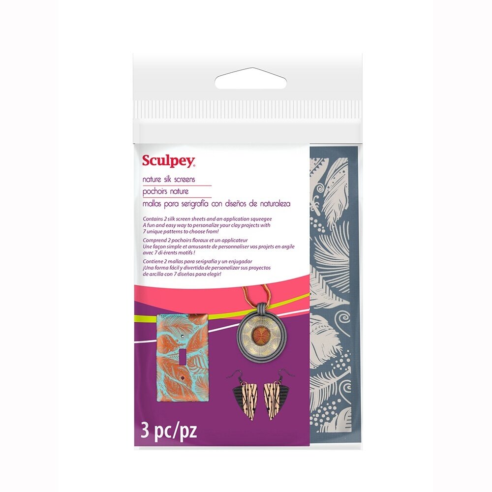 Трафареты Sculpey Silk Screen Set, Nature (AS)