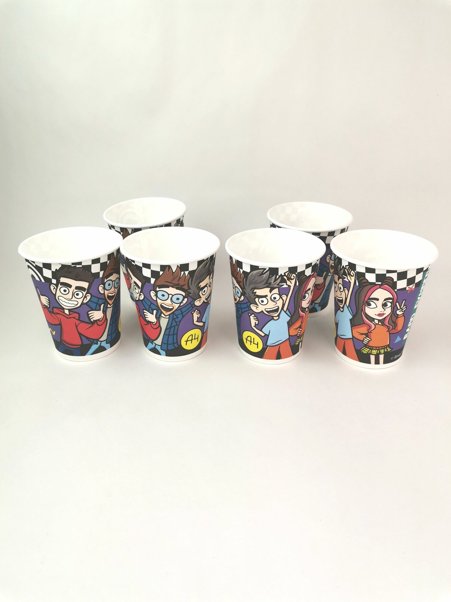 Стаканы бумажные одноразовые "Влад А4", 250 мл, 6 шт. / ND PLAY