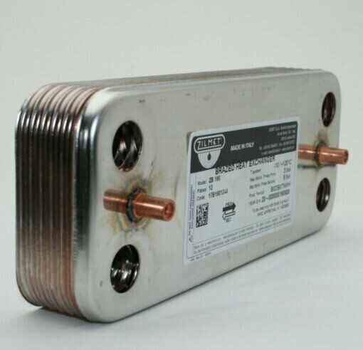 Теплообменник ГВС Zilmet 17b1901244, 12 пл, 142 мм, Ariston 65116314