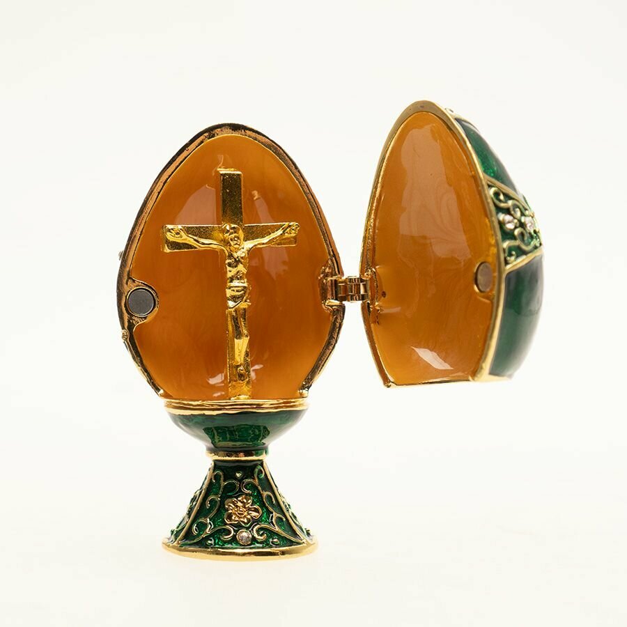 Шкатулка "Яйцо с крестом" в стиле "Фаберже"