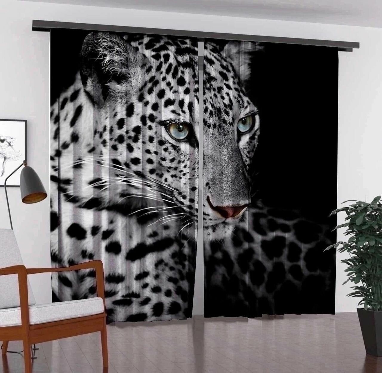 Фотошторы, 2 полотна, габардин, крепление на шторной ленте, 290x260 см