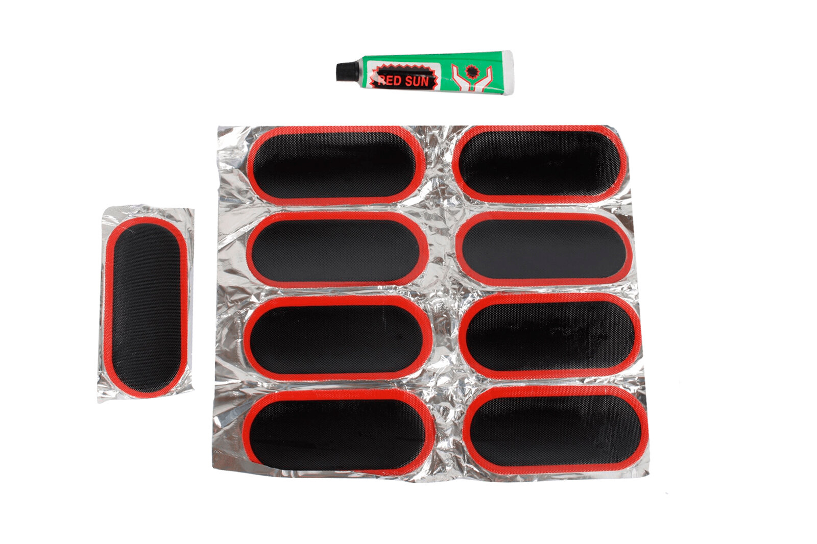 Набор резиновых латок с клеем 90х36 мм 9 штук