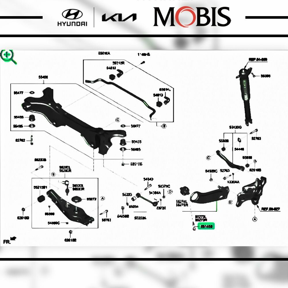 Болт М6 2 шт. для Gv70, Gv80, Palisade, Santa Fe, Tucson, Carnival, Ceed, Sorento, Sportage / арт. 55145C5000 / бренд MOBIS