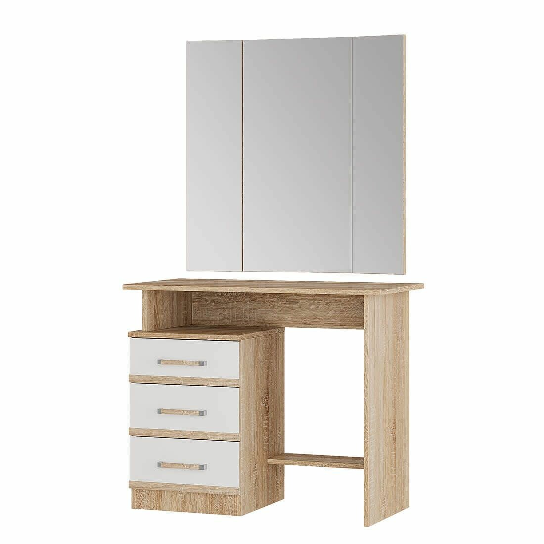 Стол макияжный МС Сакура, Дуб сонома / Белый