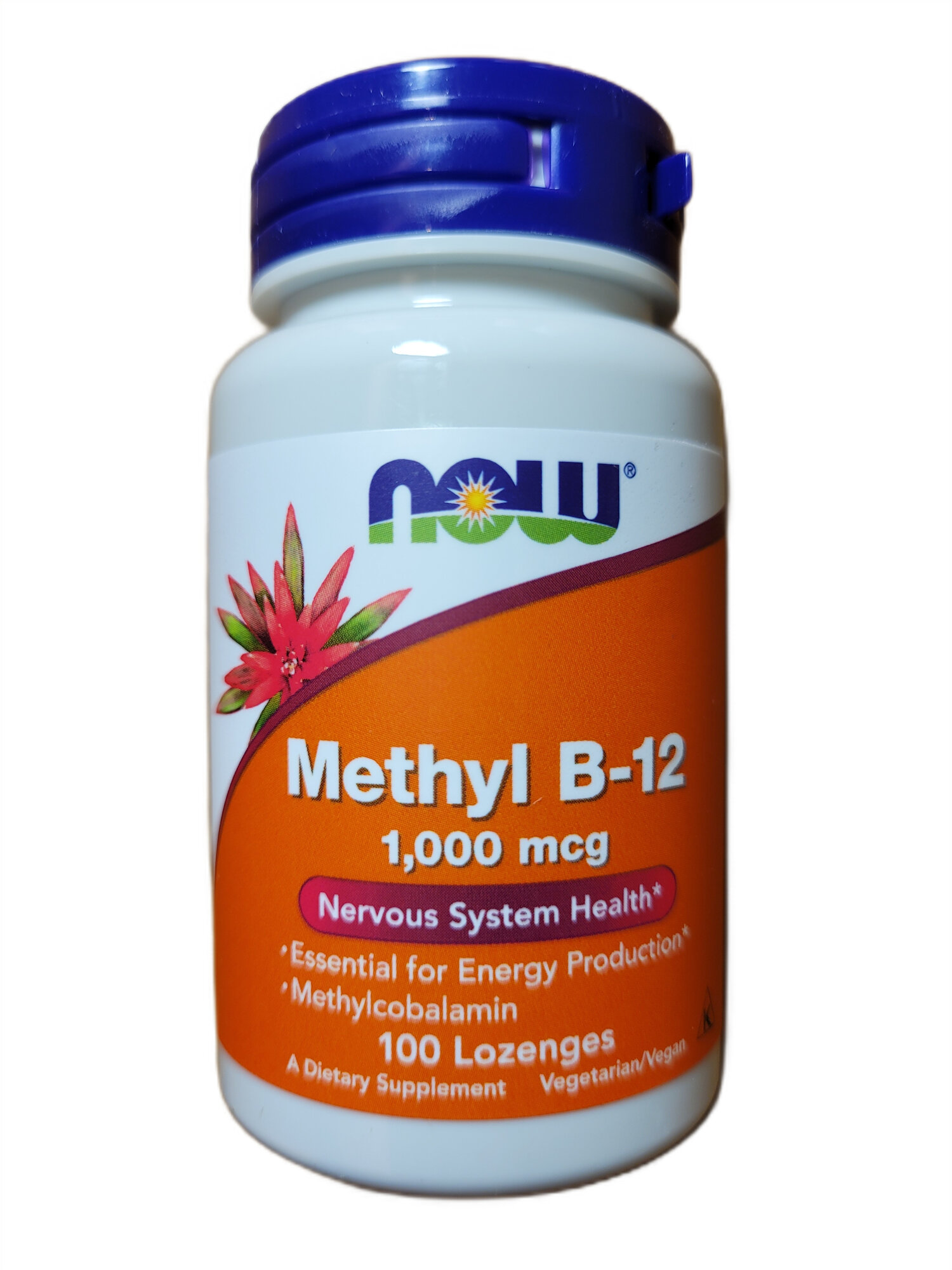 Метил Б-12 (Витамин В12) Нау Фудс 1000 мкг, 100 пастилок / Methyl B-12 Now Foods 1000 mcg 100 lozenges