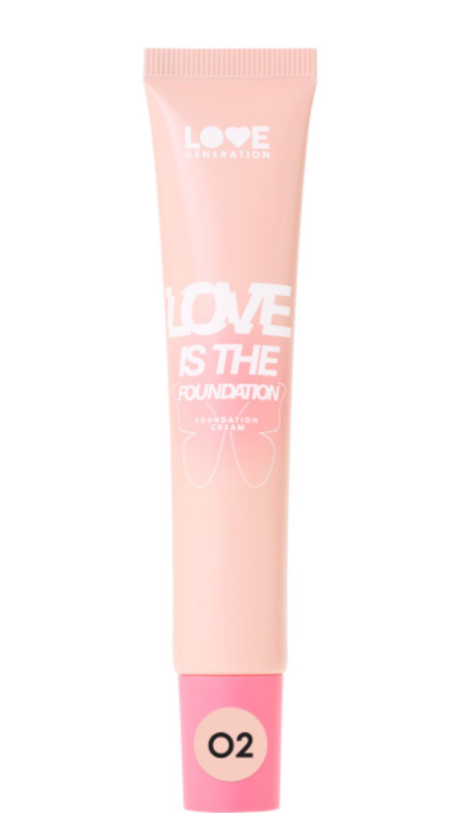 Тональный крем Love Generation Love is the Foundation, тон 02 светлый бежевый, 30 мл