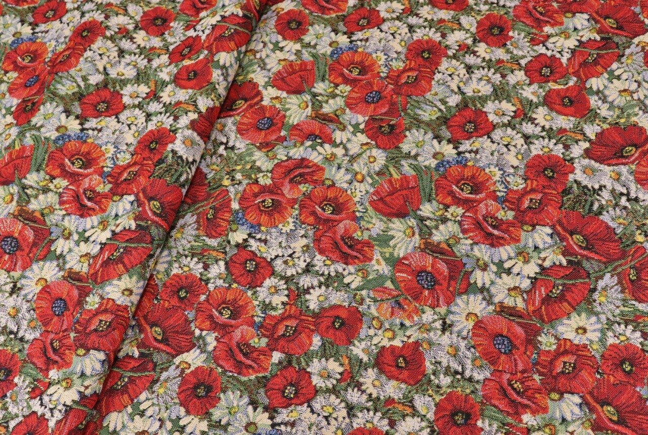 Отрезная ткань гобелен для пошива покрывал, декоративных подушек, скатертей, сумок и других изделий, любой метраж единым отрезом при оформлении покупки в одном заказе