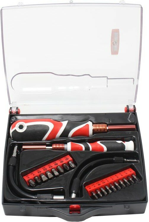 BAUM BM30311122 Набор отверток телескопических усиленных для ювелирных и точных работ с гибкими удлинителями и комплектом бит 22пр в пластиковом футляре