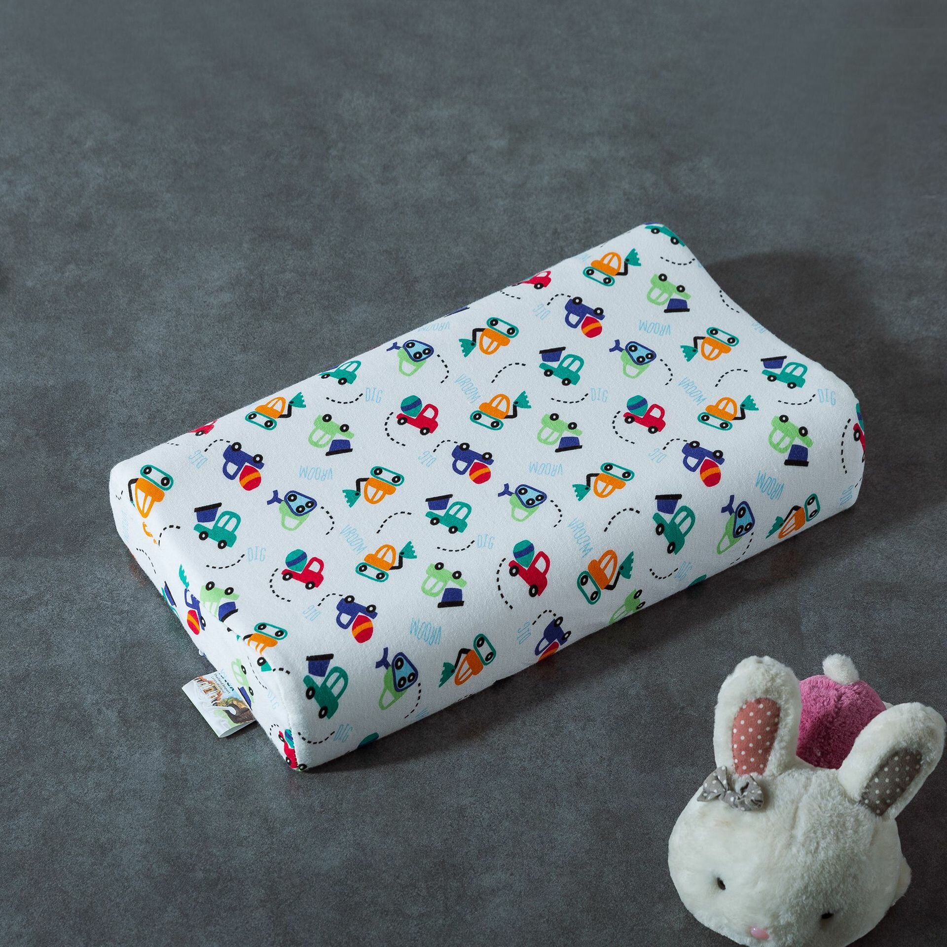 Подушка Sweet Dream "Латексная", для детского сада, 44x27x6 см, латекс, синий