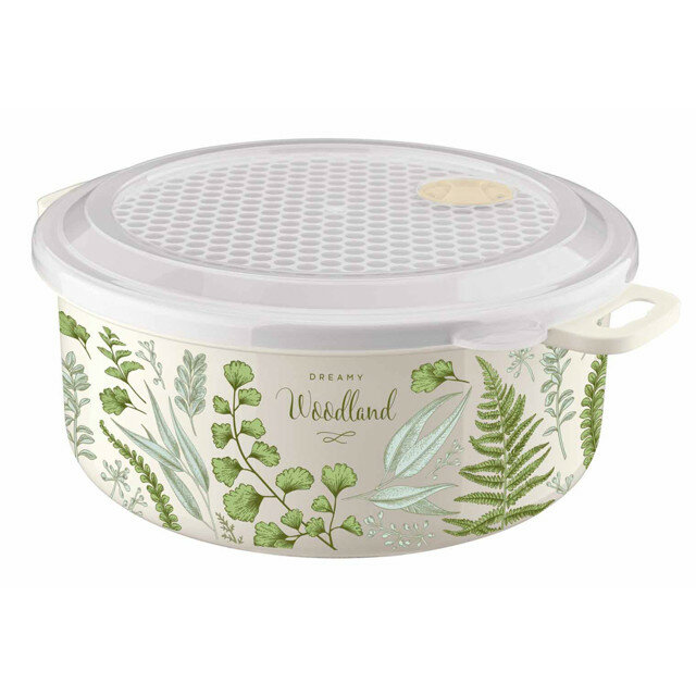 Бытпласт Phibo Емкость 3,1 л круглая с ручками и паровыпуском, пластик 23×27,4×10,7 см