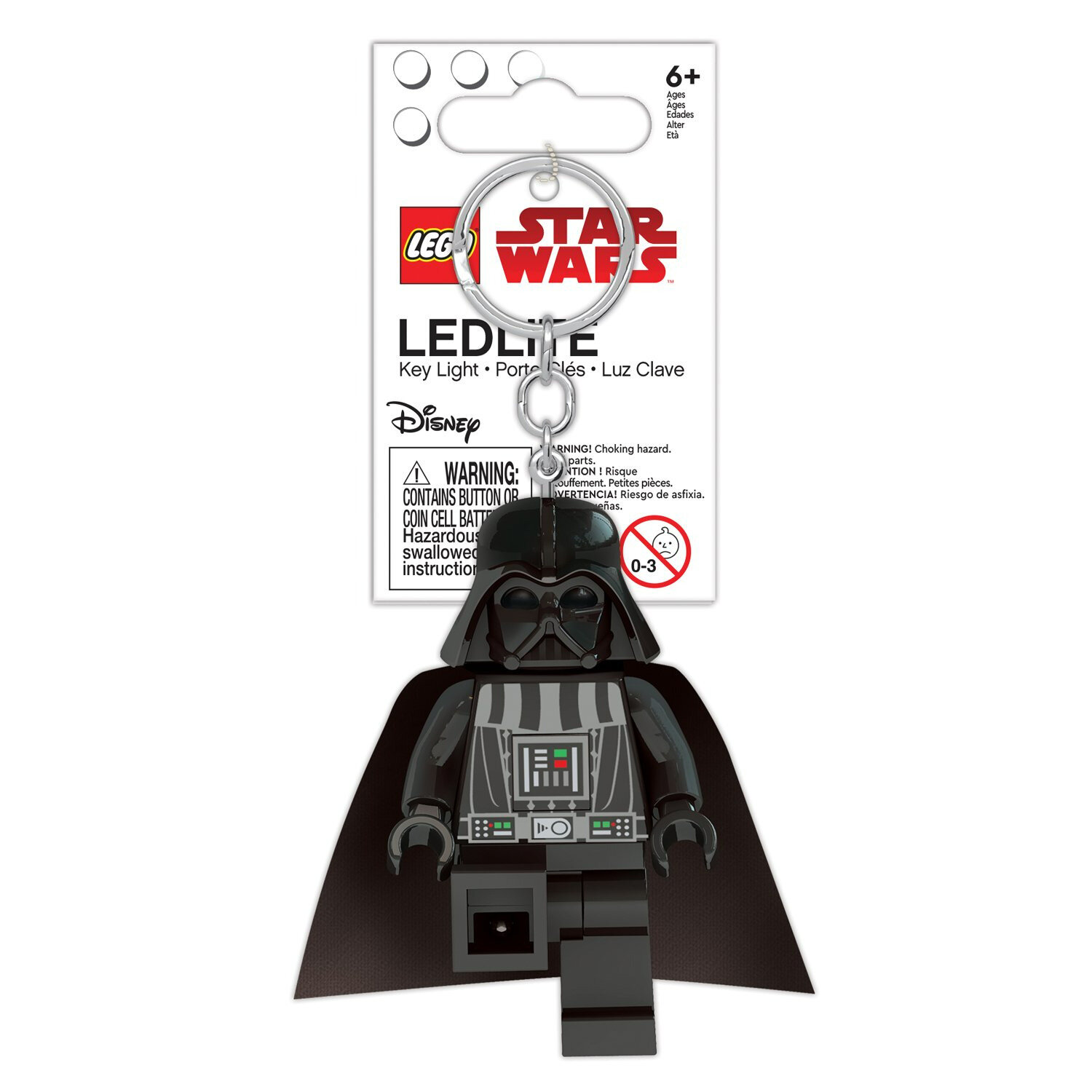 Брелок-фонарик для ключей LEGO Star Wars - Darth Vader (Дарт Вейдер) LGL-KE7H