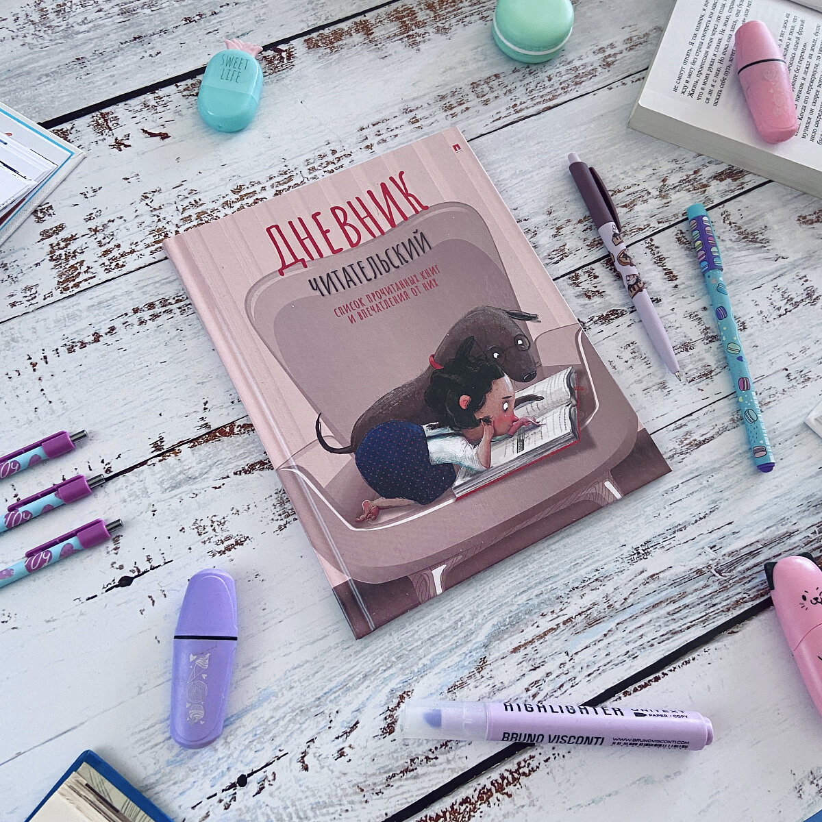 Дневник читательский Альт А5 (170 х 220 мм) "девочка С собачкой"