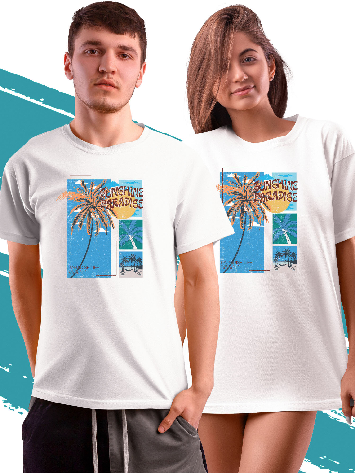 Футболка с пальмами отдых