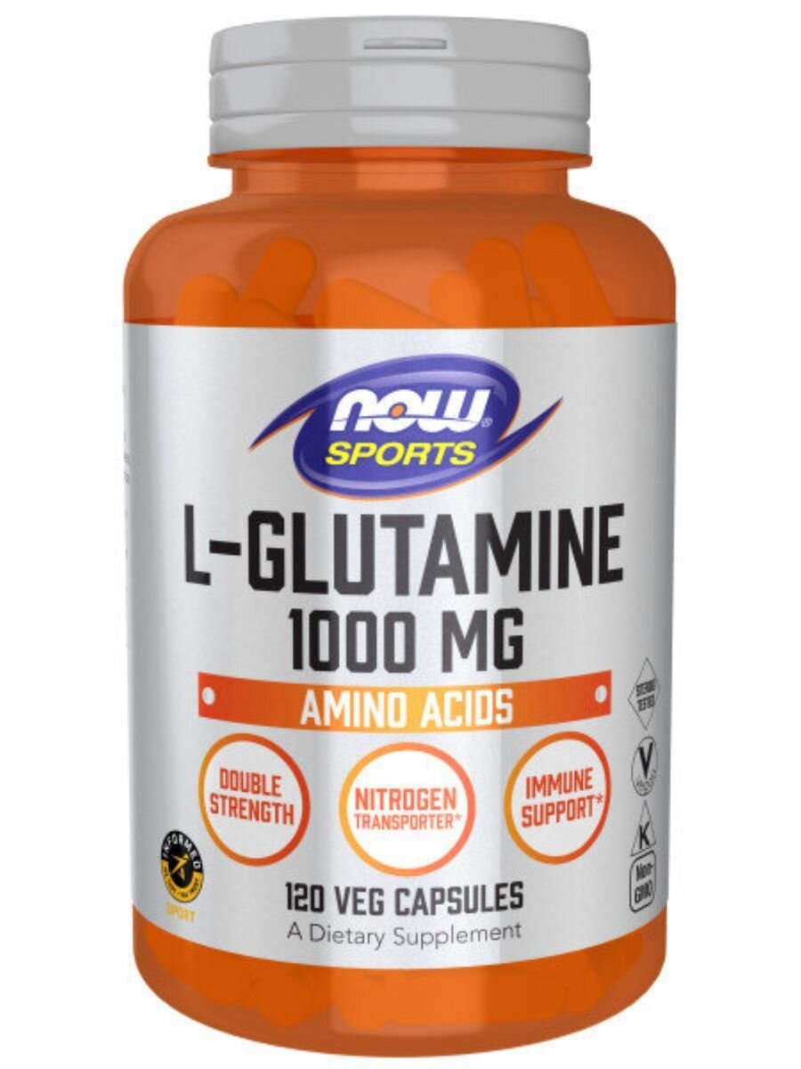 NOW L-Glutamine 1000 mg (120 вег кап)