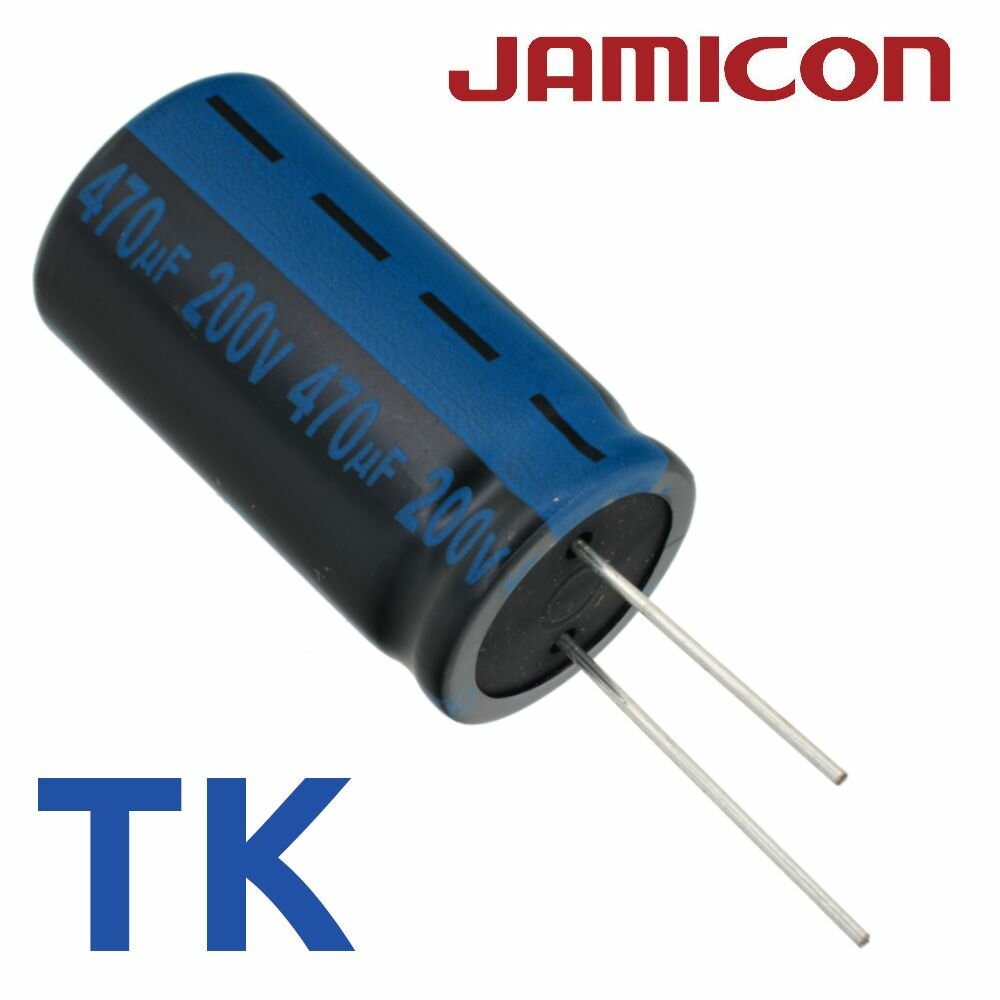 470мкФ 200В / TK / 22x45 / 105 С / конденсатор электролитический (2шт)