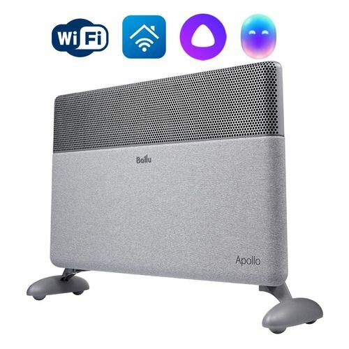 Конвектор инверторный Ballu Apollo Digital Inverter Moon Gray BEC/ATI-2001, 2000Вт, с терморегулятором, с Wi-Fi, серый [нс-1343706]