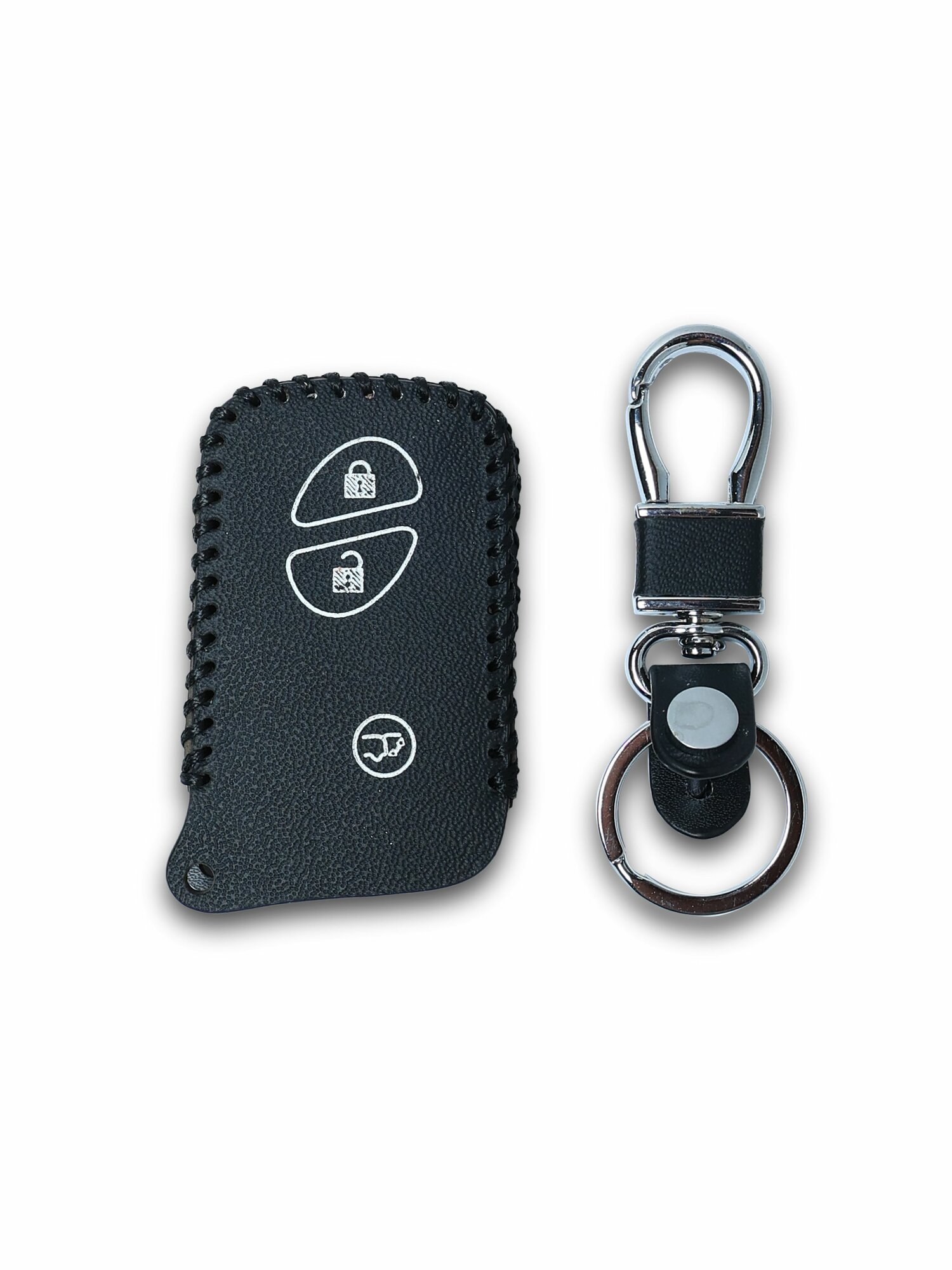 Чехол для автомобильного ключа Lexus LX570 (Лексус) Цвет Черный нить Черная