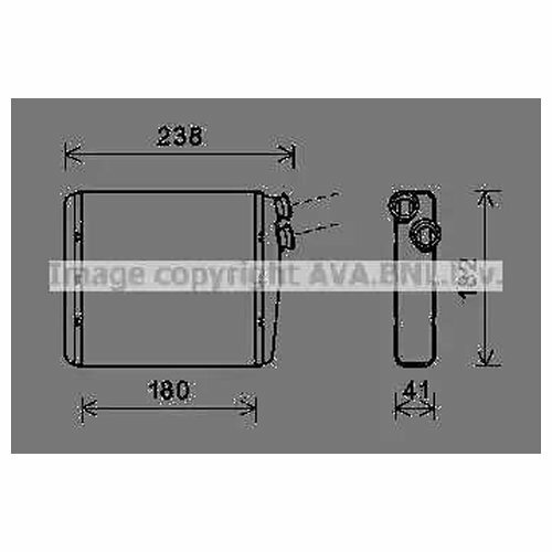 Радиатор печки Ava VOA6163 для Land Rover Discovery Sport, Freelander, Range Rover Evoque; Volvo S60 II,