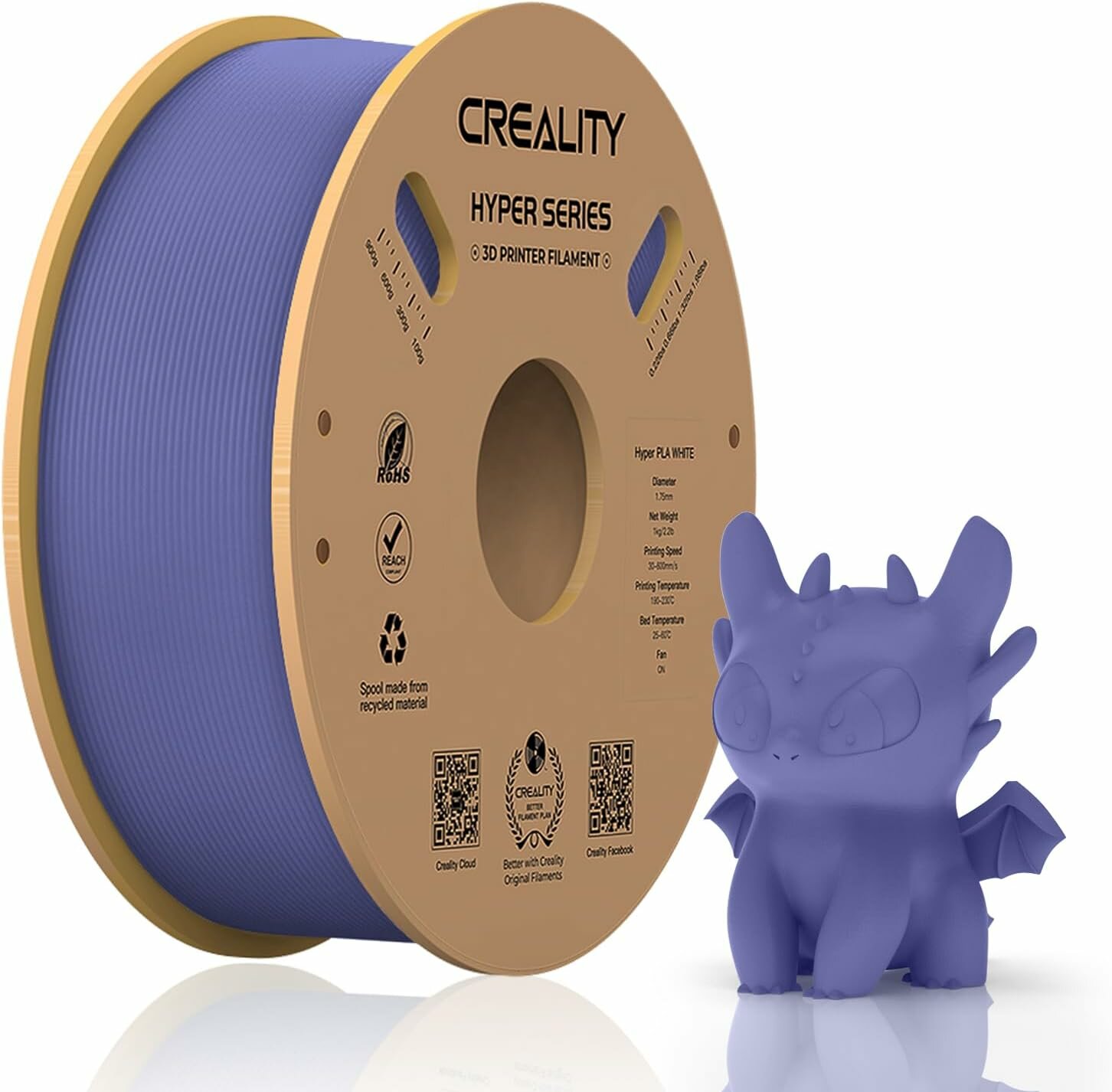 Филамент Creality Hyper Series PLA 3D Printing 1kg Сиреневый