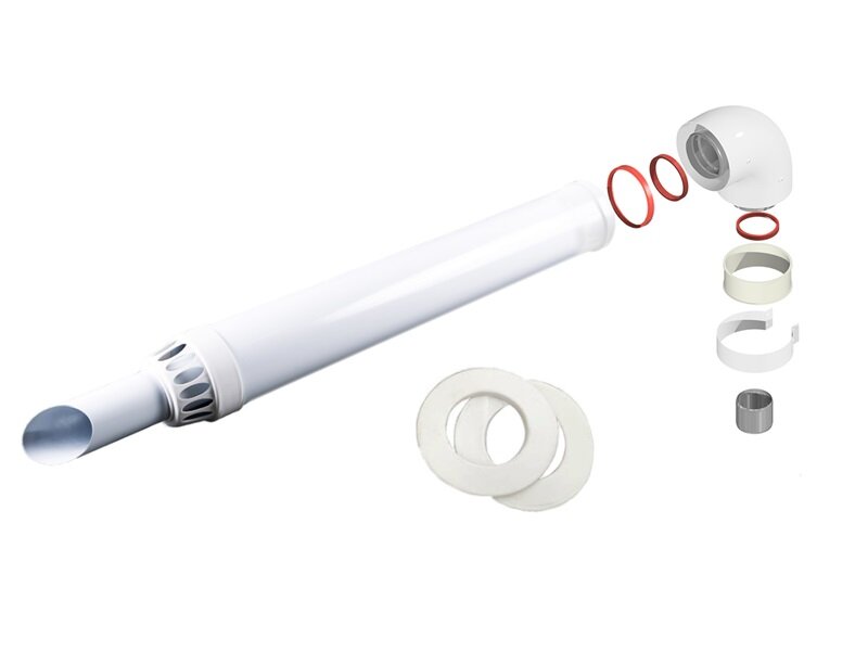 Комплект D60/100 - коаксиальный универсальный (кроме BAXI Eco Nova/Eco Classic) L750мм "Антилёд"