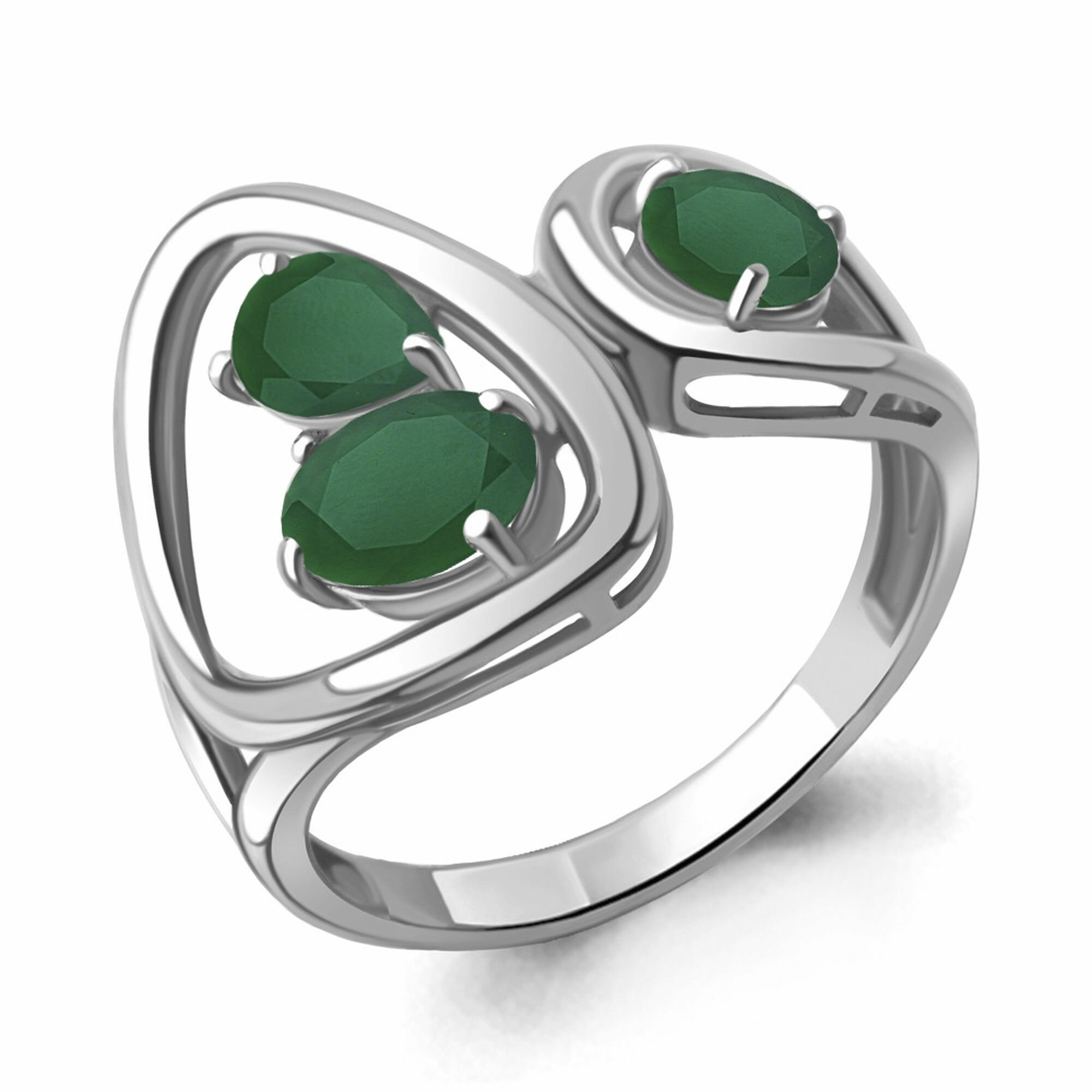 Кольцо, серебро, 925 проба, родирование, агат