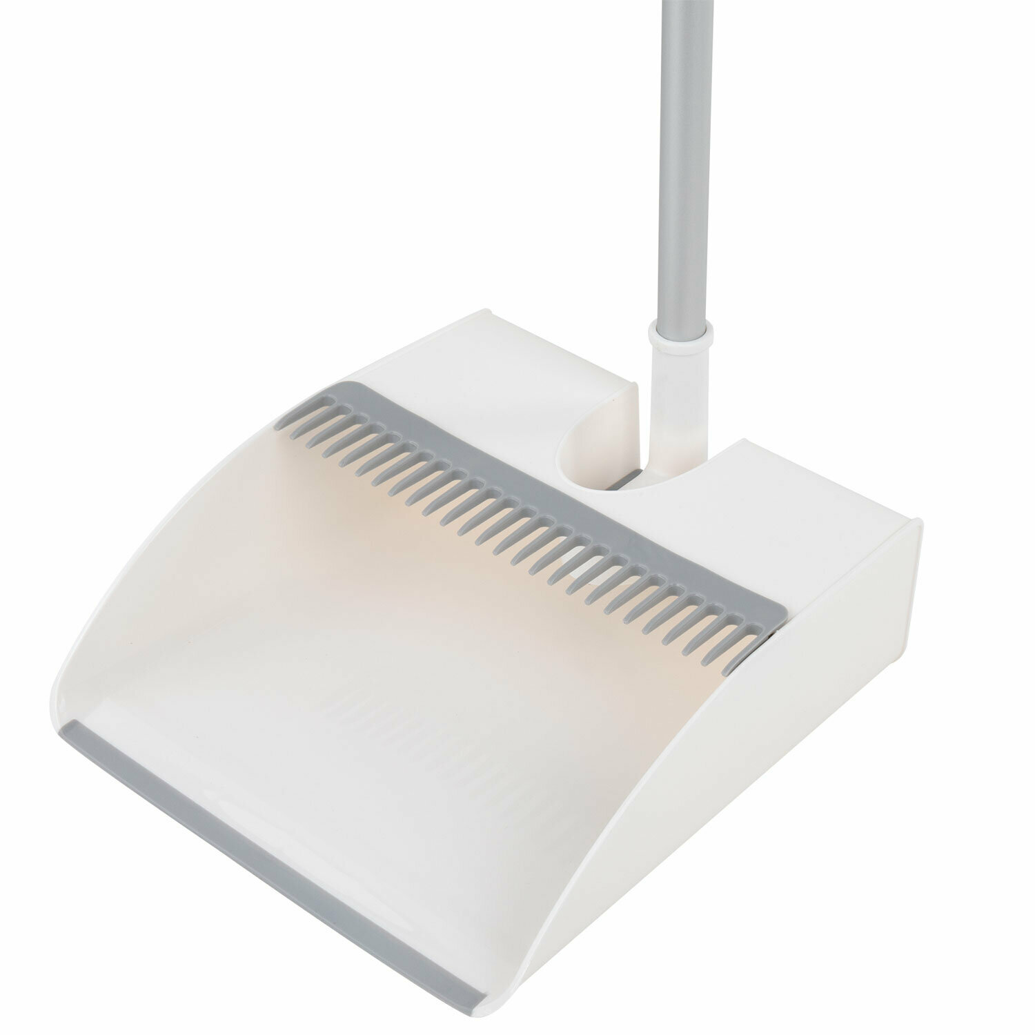 Совок для мусора комплект щетка + рукоятка совка 84см, щетки 63-108 см телескоп, магнитный держатель, бело-серый, колорбокс, DASWERK, 608950