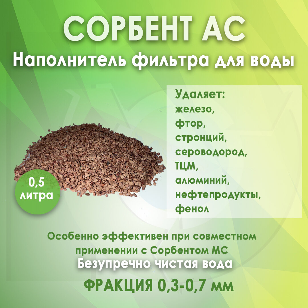 Сорбент АС, (фр.0,3-0,7) 500 мл.