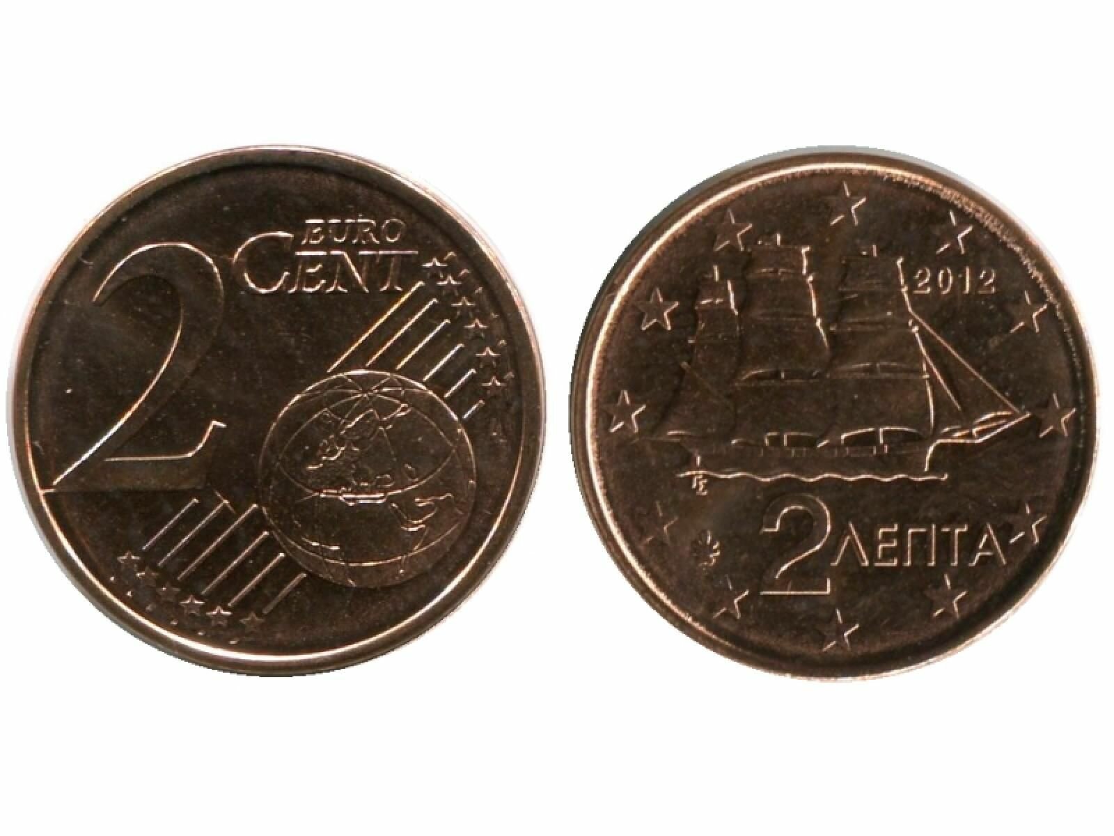 2 Евроцента Греции 2012 Г.