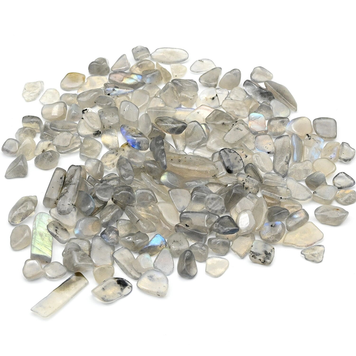 Лабрадор галтовка фракция 10-20мм, упаковка 100г .