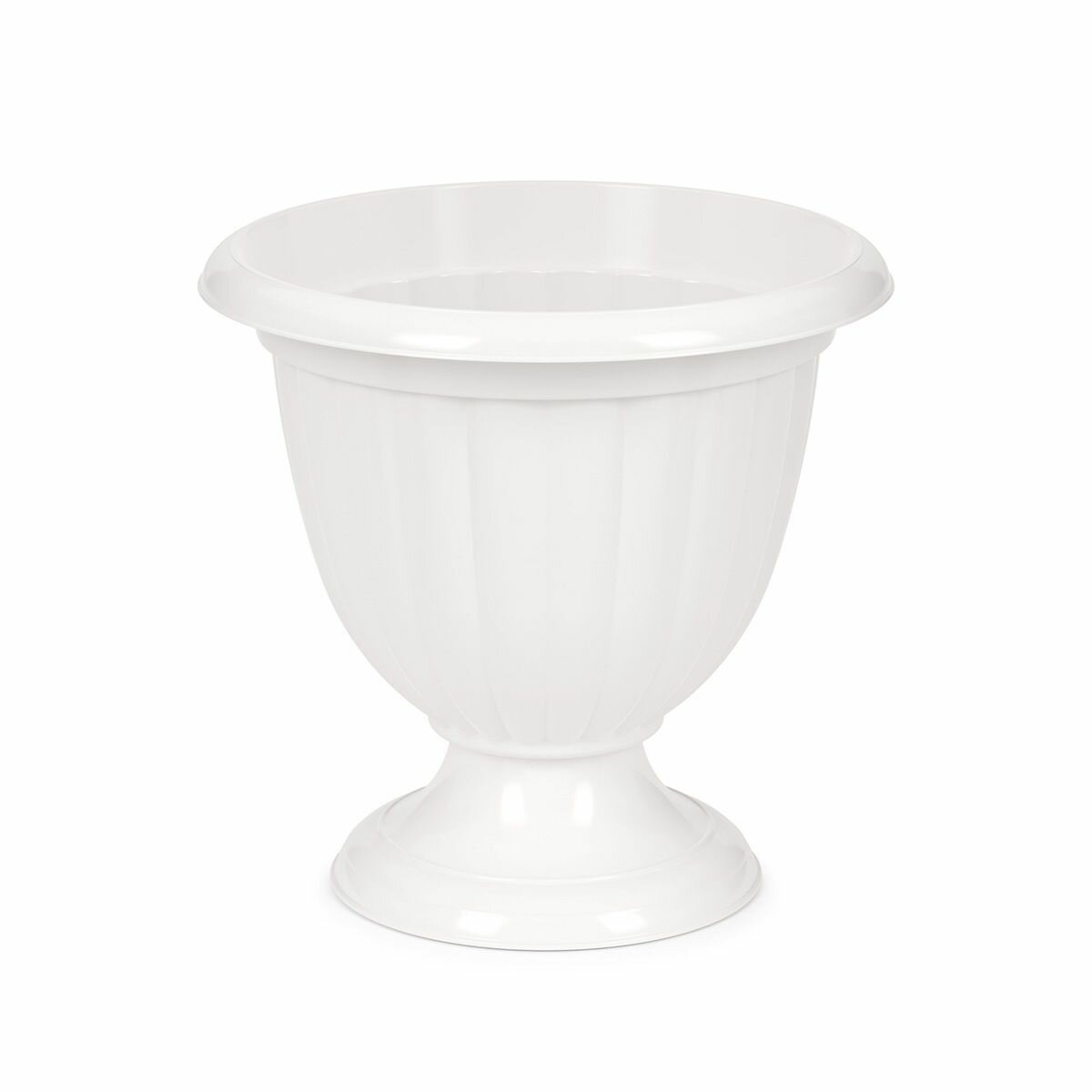 Вазон Альтернатива Жасмин на 9 литров, цвет: белый, из пластика