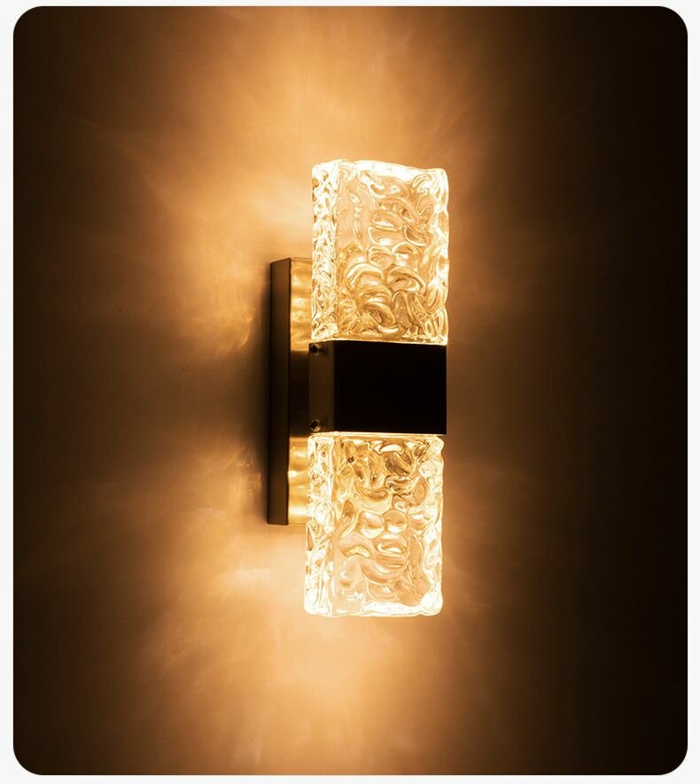 BOWON бра, кристалл настенный светильник черный, Трехцветное затемнение, 18cm