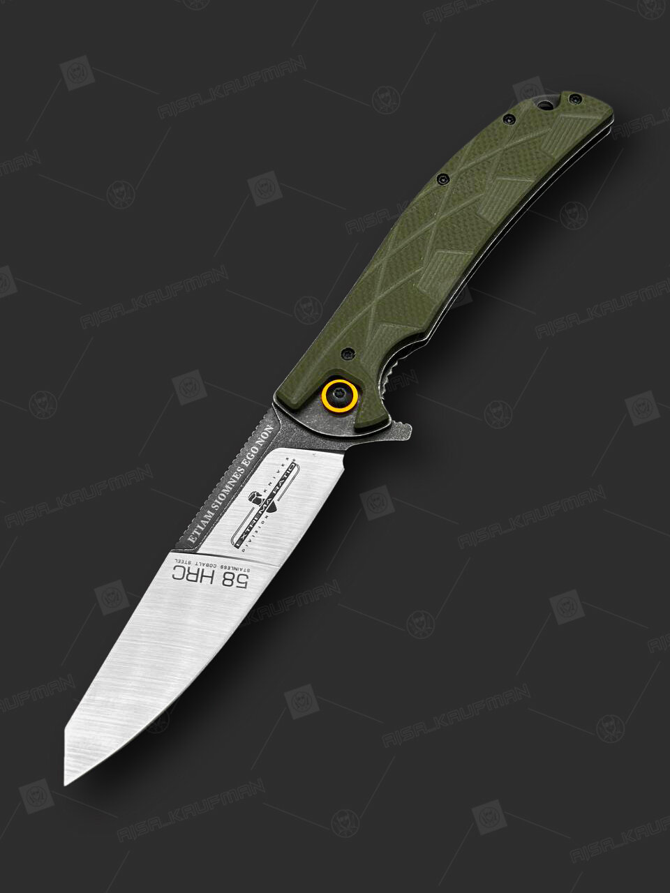 Нож складной туристический Extrema Ratio, хаки, танто, Liner-Lock, edc, сталь D2, рукоять G-10