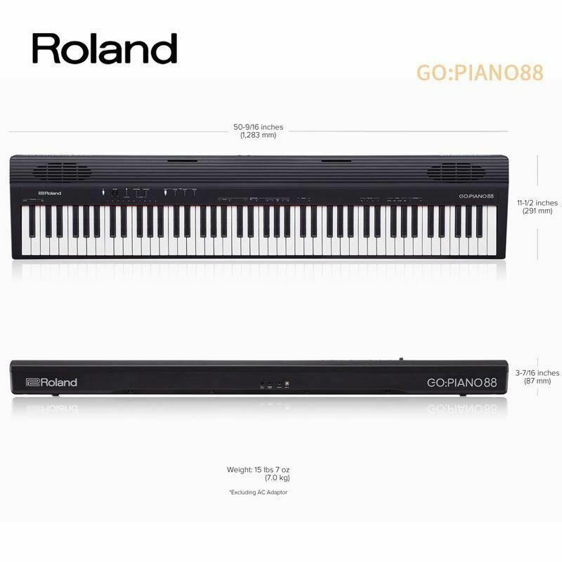 Roland GO-88P GO: Piano 88, Цифровое пианино , 88 клавиш , 128 полифония , Bluetooth Ver 4.0 , вес 7 кг