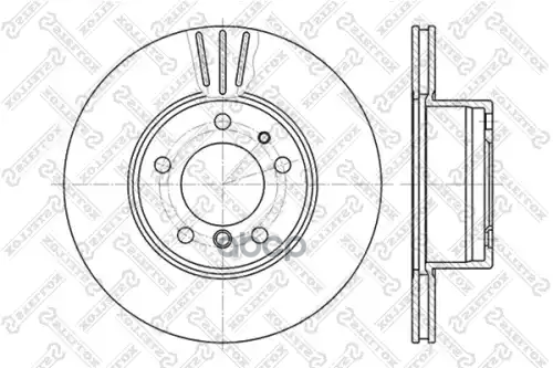 Диск тормозной передний! BMW E32/E34 2.5-2.5TDs M20/M30/M50/M52 87> Stellox арт. 60201519VSX