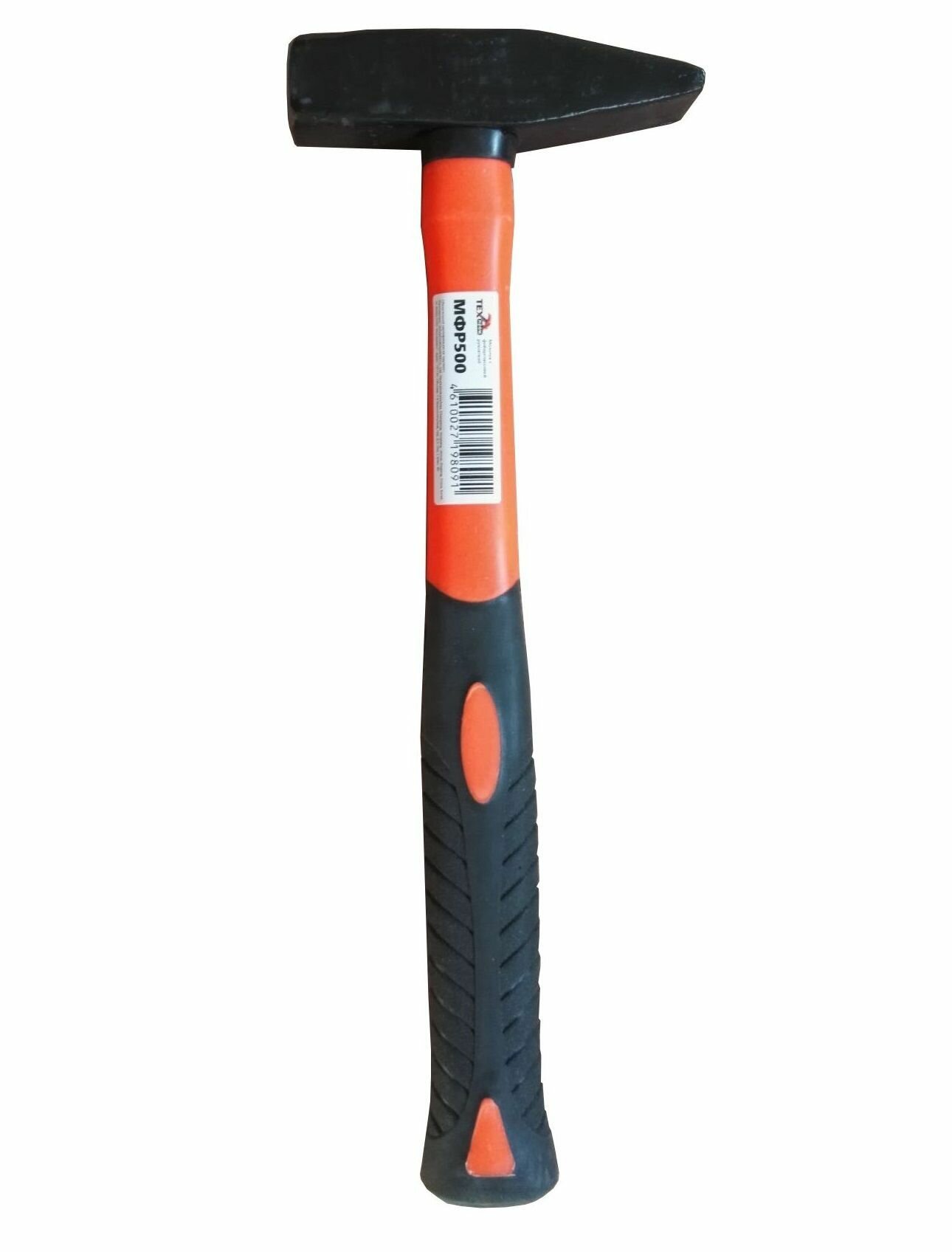 Молоток слесарный "Техпром", фиберглассовый, квадратный боек, обрезиненная рукоятка