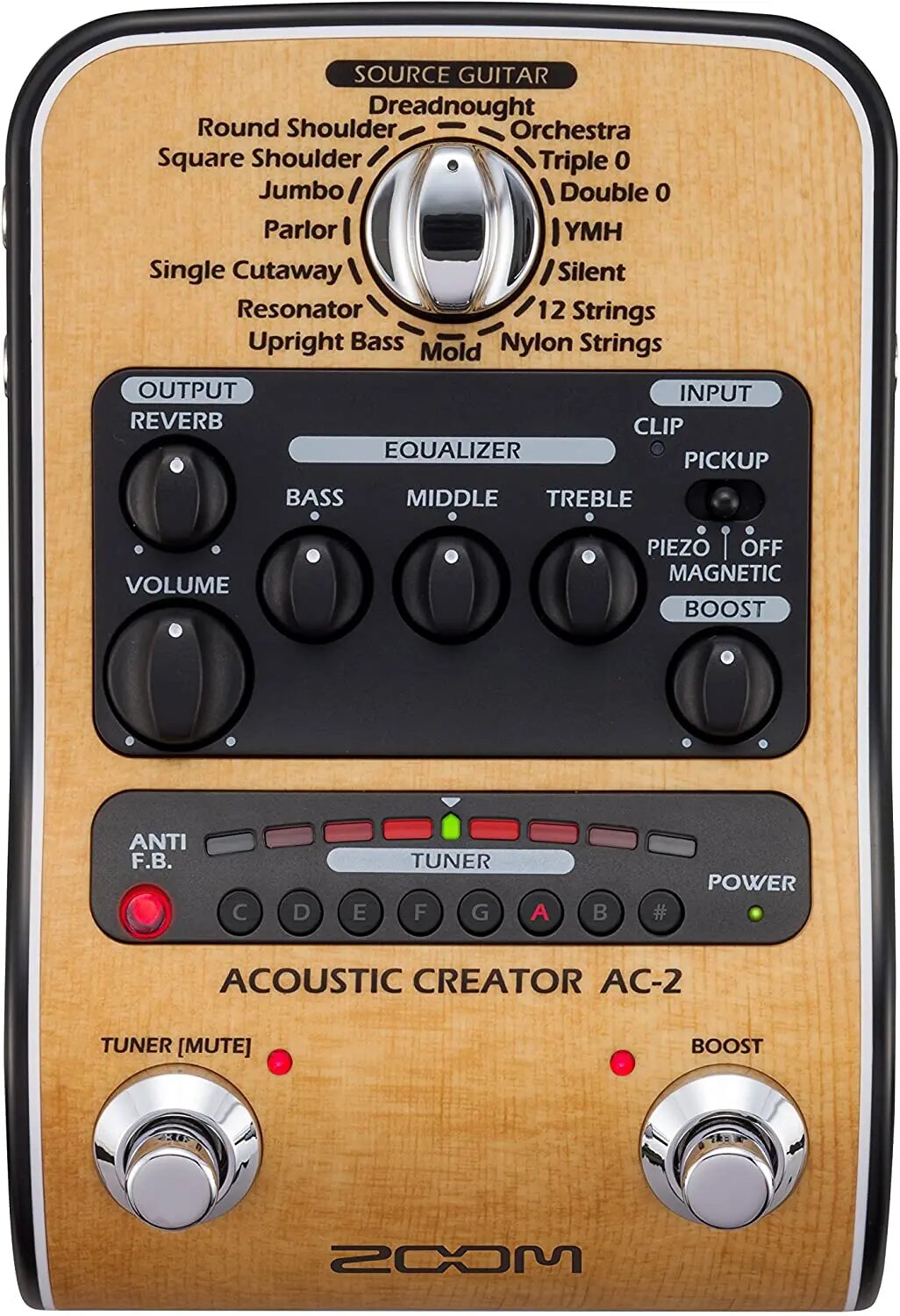 Процессор эффектов для акустической гитары Zoom AC-2 Acoustic Creator